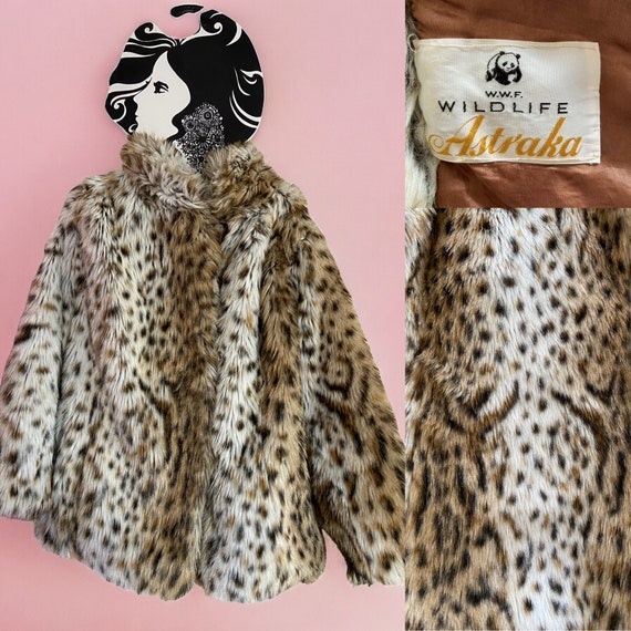 Gorgeous vintage Astraka wildlife leopard print faux … - Gem