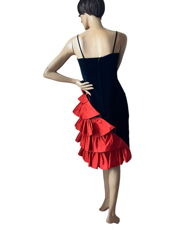 Stunning 80s vintage ruffle evening prom dress after … - Gem