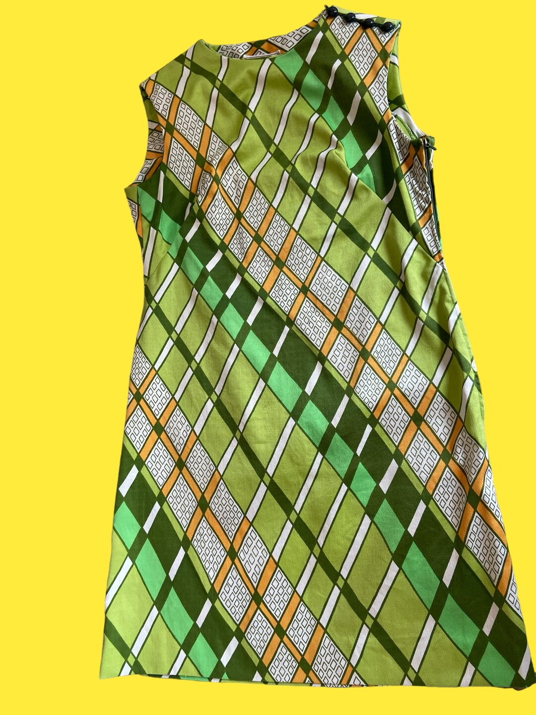 Amazing Print Vintage 70s Ein Fink Modell Cotton Dress 14 16 - Etsy
