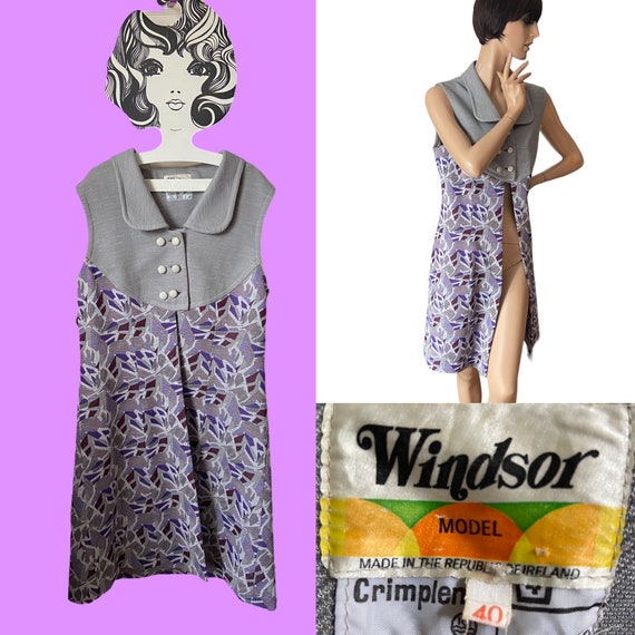 Lovely 70s vintage waistcoat Windsor model crimplene … - Gem