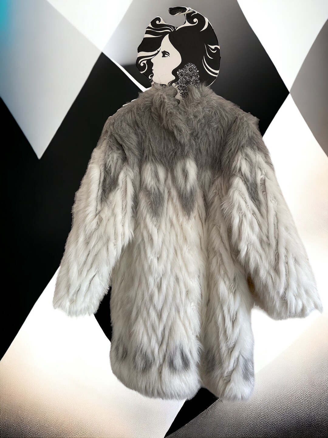 Vintage Glenn Models Faux Fur Coat: Fluffy Jacket (size 12 14) - Etsy UK