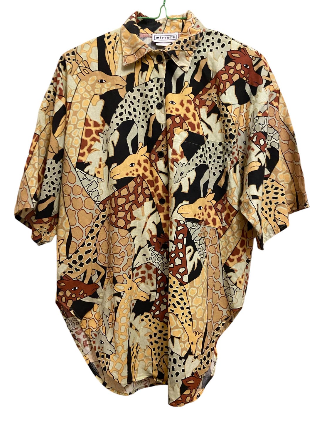 Novelty Print Vintage Giraffe Shirt Blouse 14 16 - Etsy