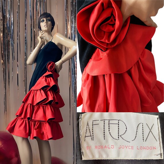 Stunning 80s vintage ruffle evening prom dress after … - Gem