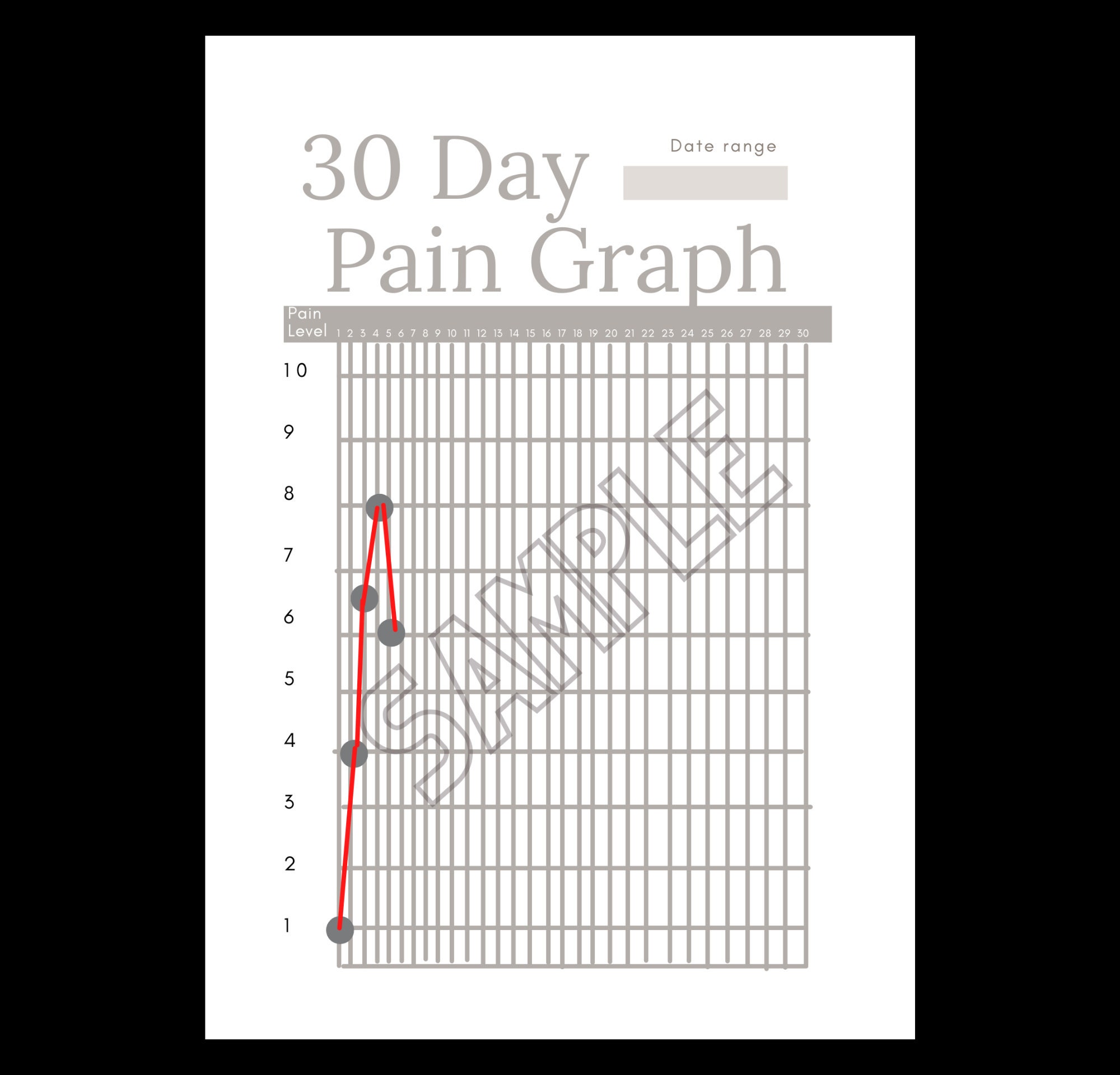 The Disabled Diva's 30-day Printable Chronic Illness Pain Tracker With ...