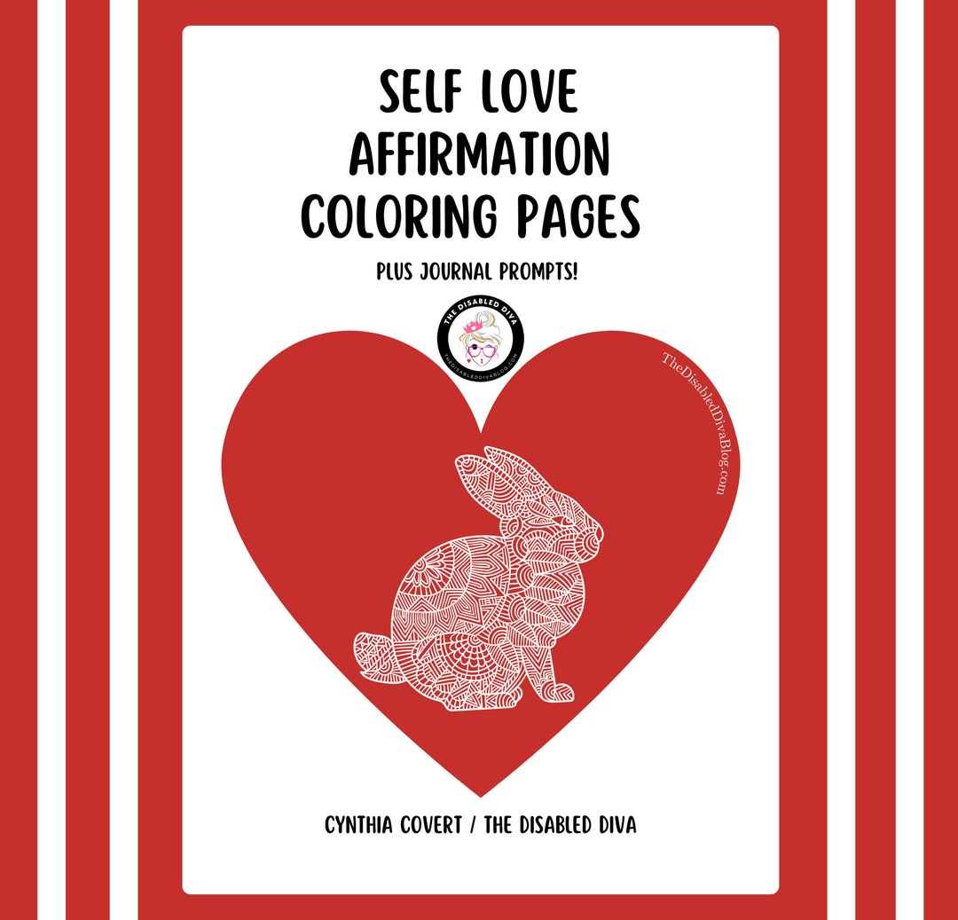 Self Love Affirmation Coloring Pages and Journal Prompts - Etsy