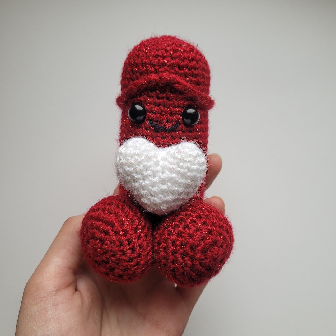 Cute Sparkly Red Crochet Willy Valentines - Etsy