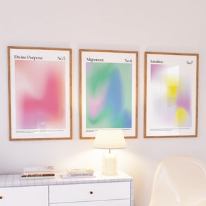Aura Poster Print Set of 3, Aura Angel Number Poster Print, Aesthetic ...