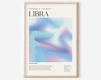 Libra Print - Etsy