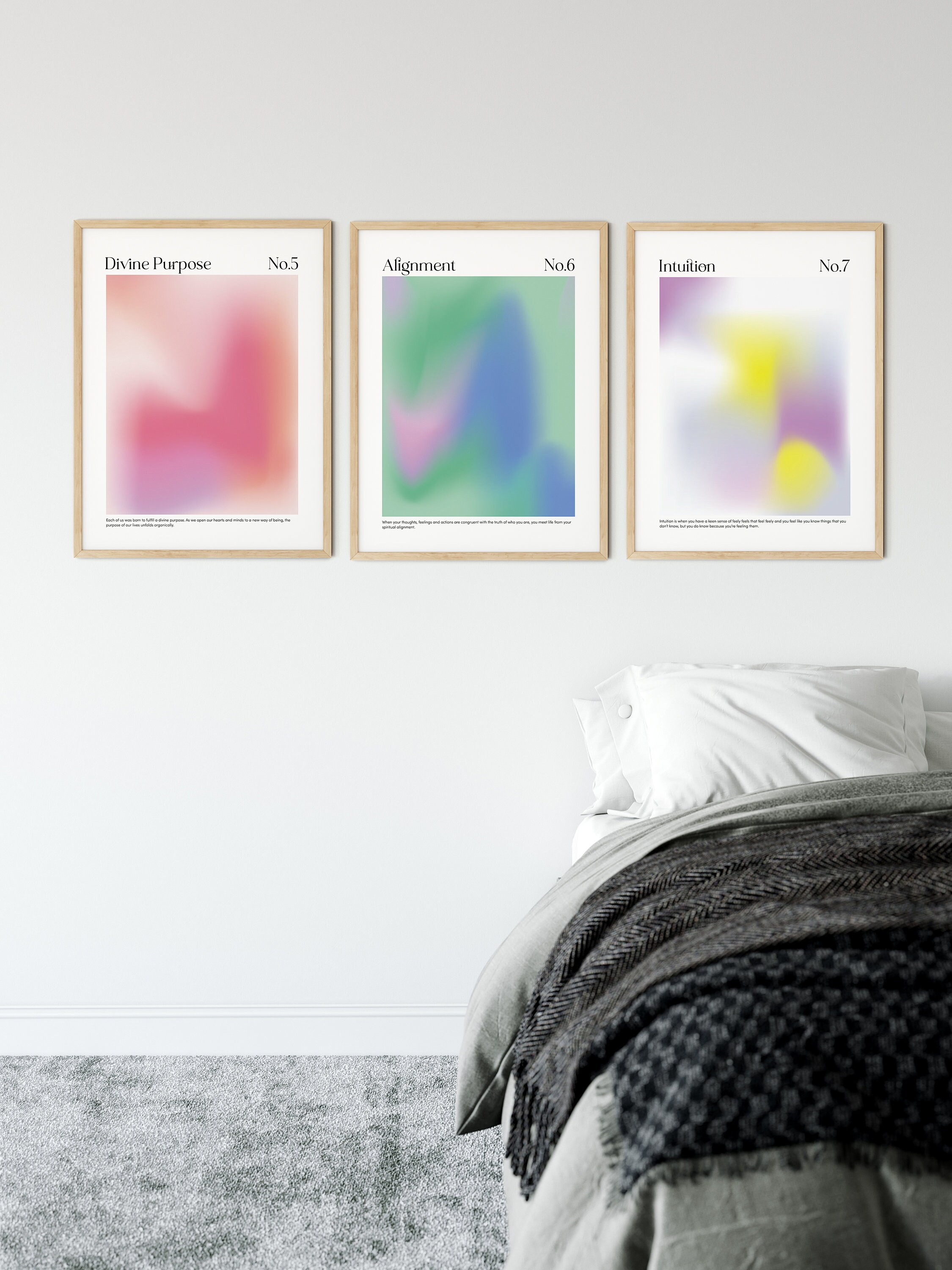 Aura Poster Print Set of 3, Aura Angel Number Poster Print, Aesthetic ...