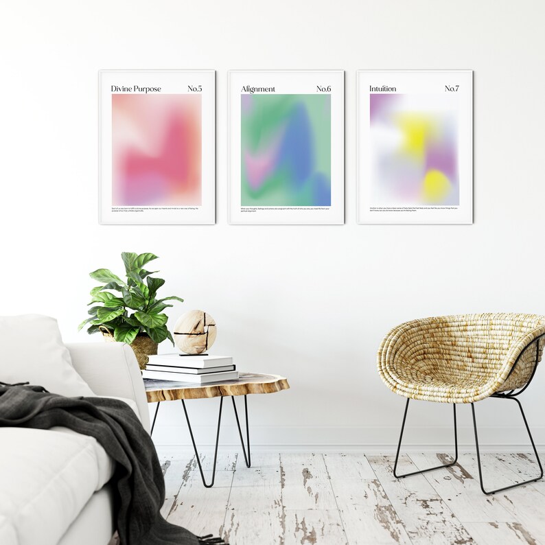 Aura Poster Print Set of 3 Aura Angel Number Poster Print - Etsy