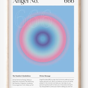 Angel Number Aura Poster Set, Angel Numbers, Aura Poster Print, Trendy ...