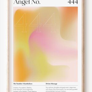 Angel Numbers Poster Print Set, Aura Poster Print, Trendy Preppy Wall ...