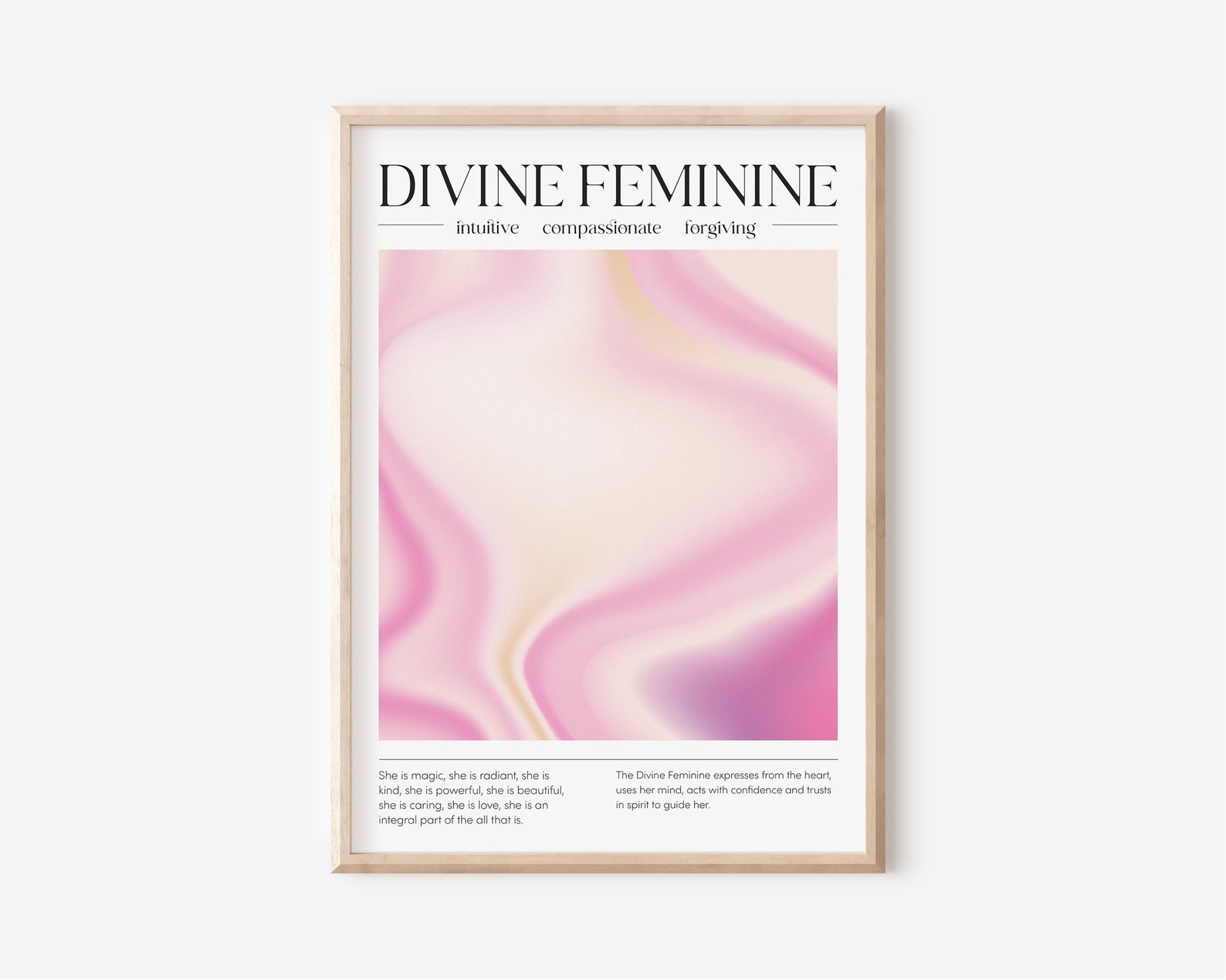 DIVINE FEMININE GRADIENT Printable Wall Art, Spiritual Aura Wall Art ...