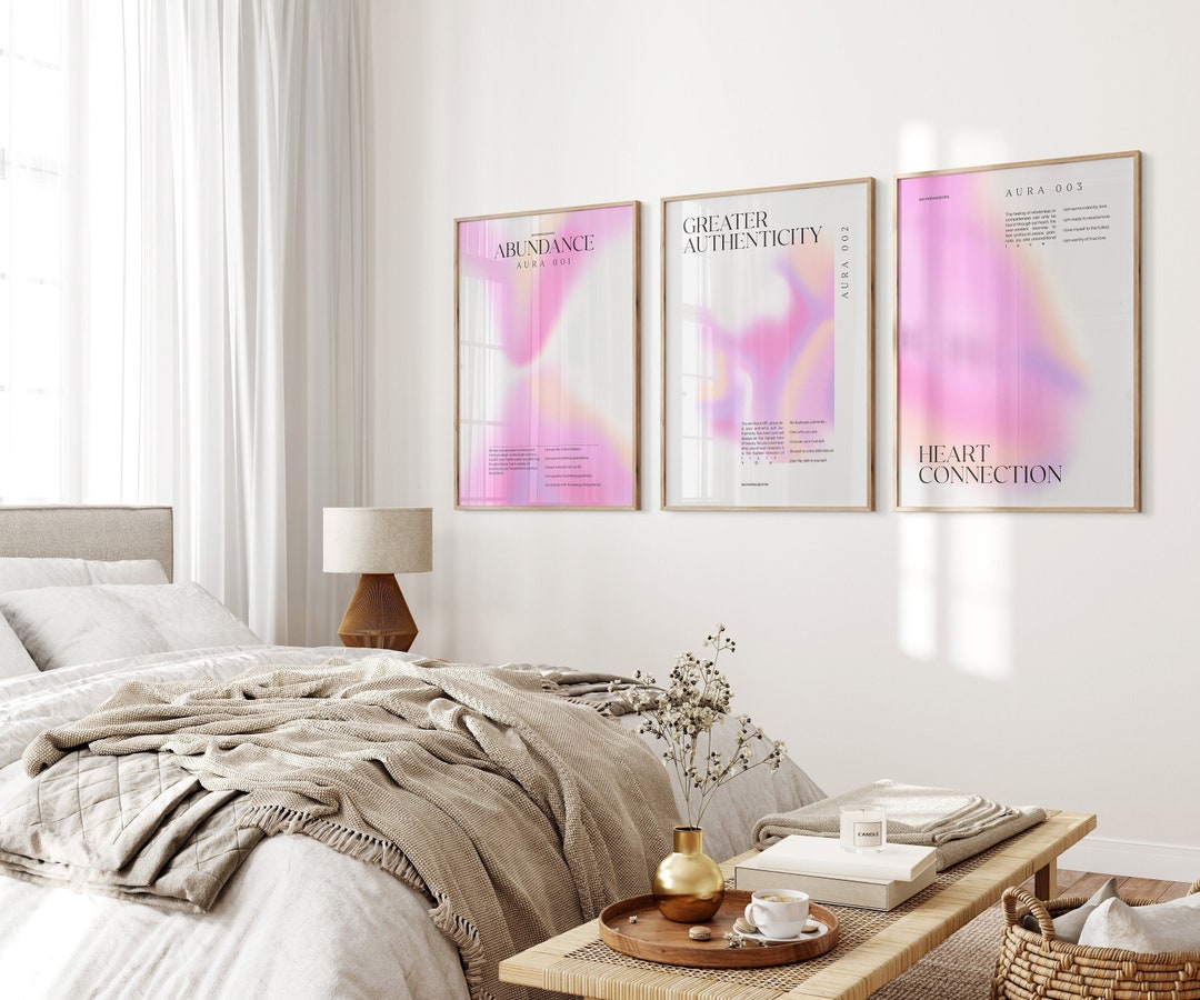 Aura Poster Set of 3, Aura Poster Prints, Y2k Aura Gradient Wall Prints ...
