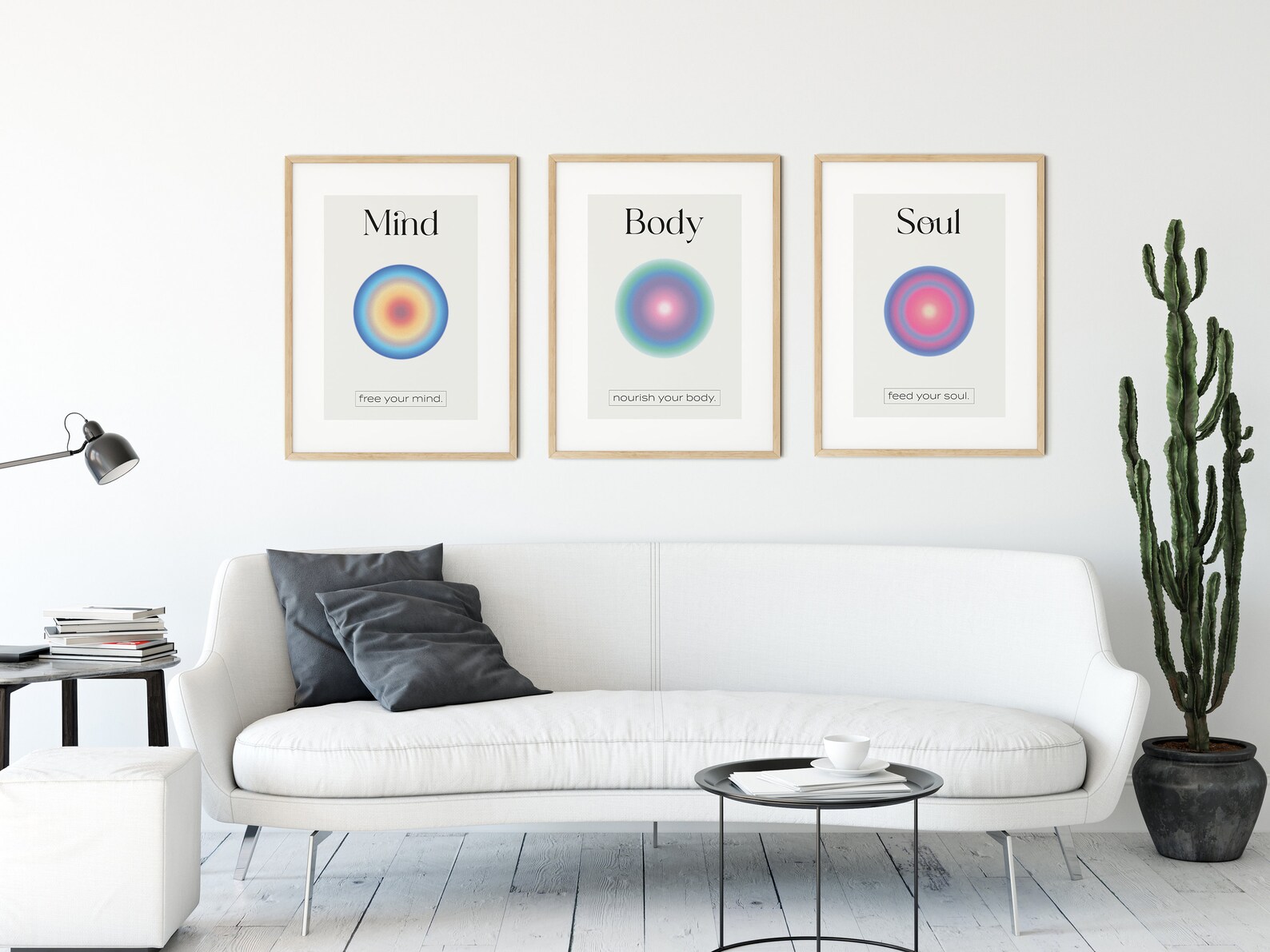 MIND BODY & SOUL / Gradient Spiritual Aura Manifestation Wall - Etsy