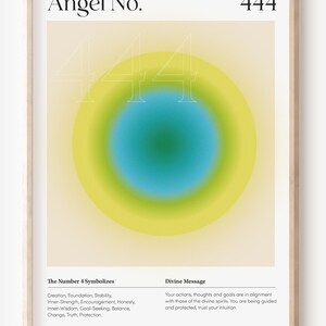 Angel Number Aura Poster Set, Angel Numbers, Aura Poster Print, Trendy ...