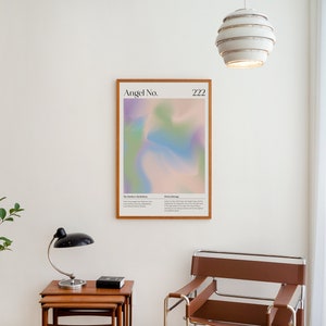 Angel Number Poster 222, Aura Posters Spiritual Wall Art Print, Prints ...
