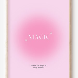 Aura Poster Prints, Aura Poster Print, Spiritual Hot Pink Trendy Wall ...