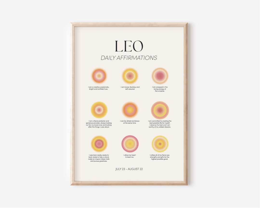 Leo Zodiac Print, Leo Zodiac Art Print, Leo Zodiac Gifts, Zodiac Wall ...