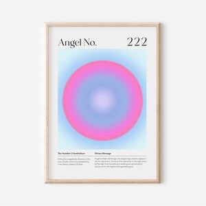 Angel Number Poster 3 Piece Wall Art, Angel Number Aura Prints, Aura ...