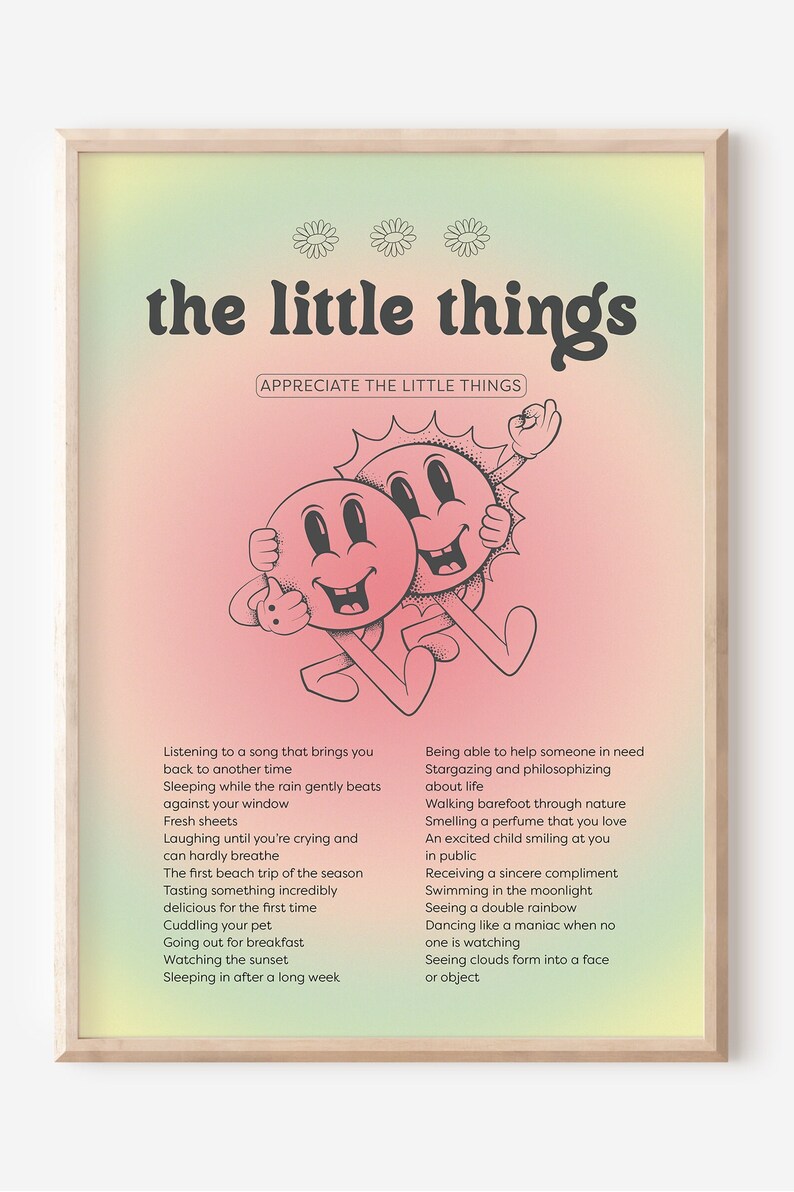 Retro Wall Print Set of 3 Wall Prints Trendy Groovy 70s - Etsy