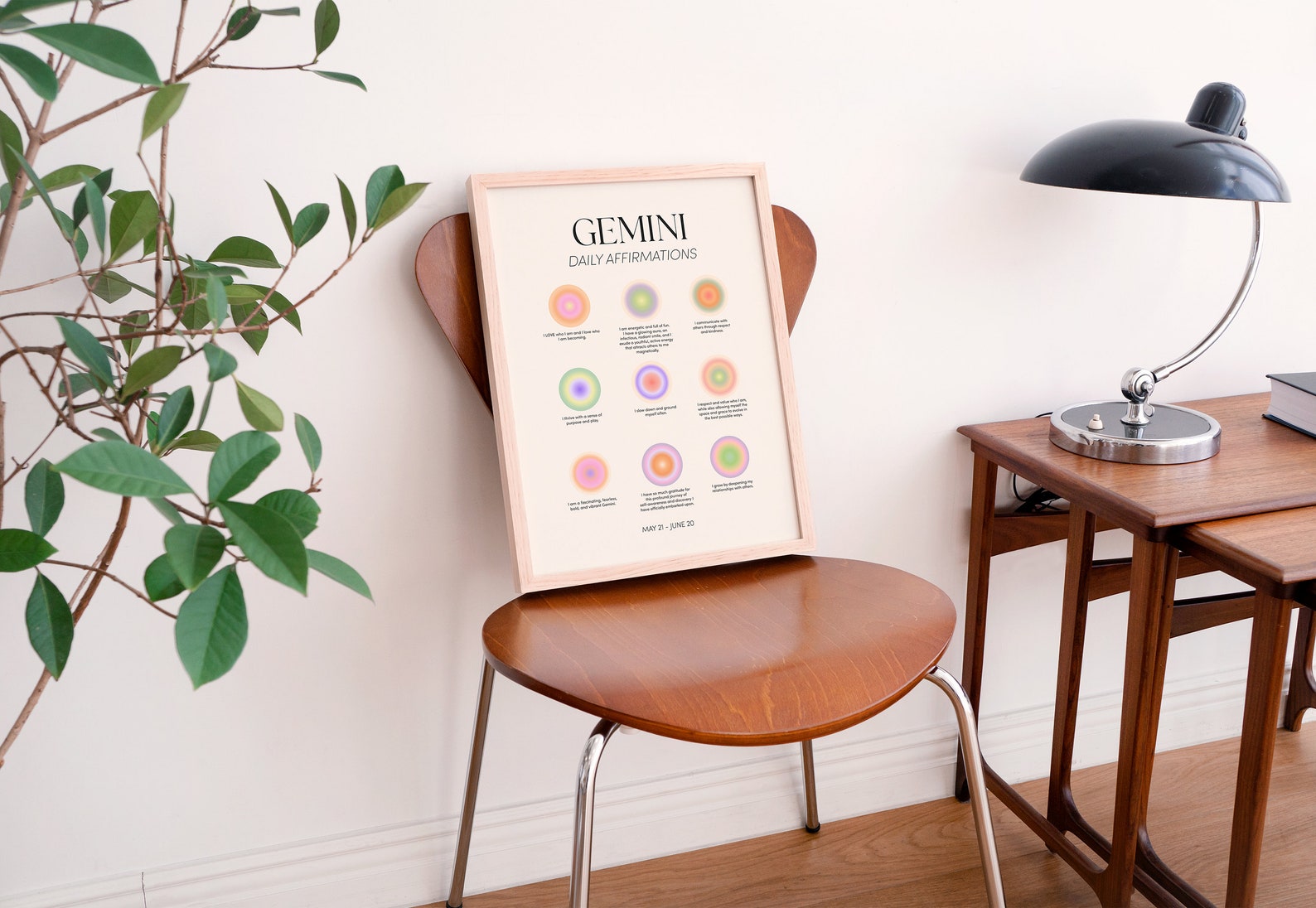 Gemini Zodiac Wall Art Print, Gemini Zodiac Art Printable Poster, Aura ...