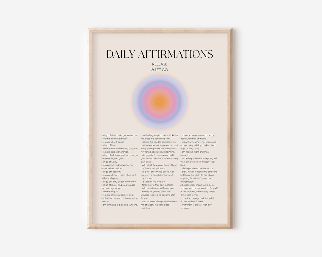 AFFIRMATION WALL ART, Positive Affirmations, Words of Affirmation ...