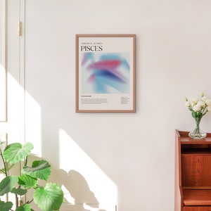 Pisces Wall Art Print, Pisces Gifts, Pisces Zodiac Poster, Pisces ...