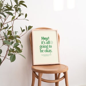 Retro Wall Art Print, Retro Quote Print, Room Decor Aesthetic, Retro ...