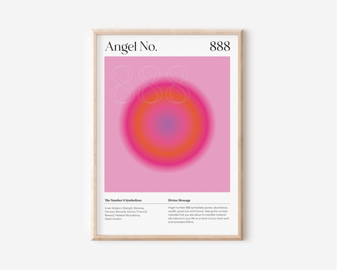 Angel Number Poster, Aura Wall Art Print, Spiritual Wall Art, Angel ...