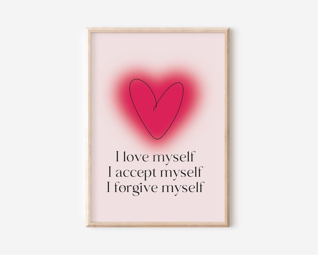 SELF CARE Pink Art Printable, Self Care Wall Art Printable, Self Care ...