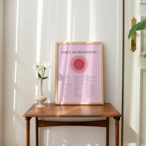 AFFIRMATION WALL ART, Positive Affirmations, Words of Affirmation ...