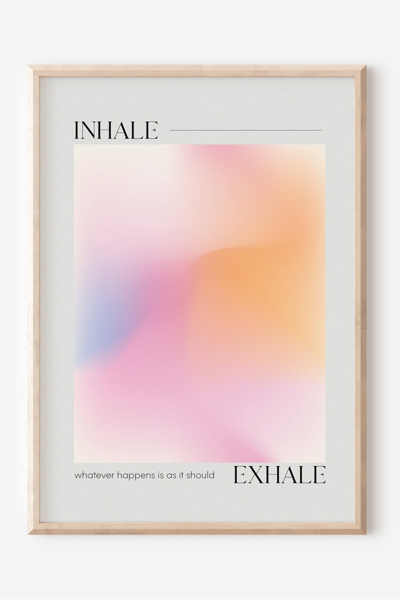 Spiritual Gradient Wall Art Set of 8 Aura Gradient Trendy - Etsy