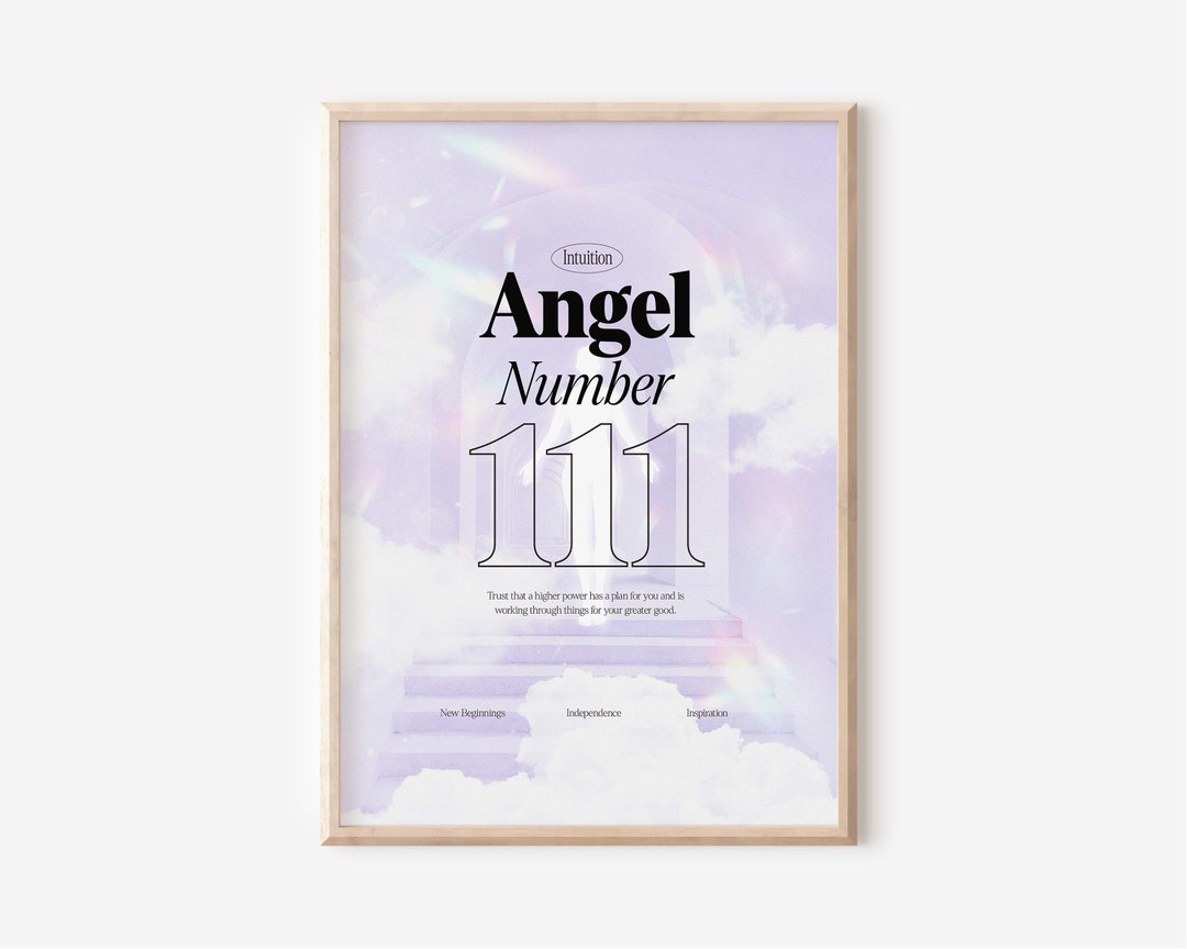 Angel Number Poster 111 Aura Wall Art Printable Wall Art, Angel Aura ...
