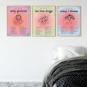 Retro Wall Print Set of 3, Wall Prints Trendy, Groovy 70s Poster Set ...