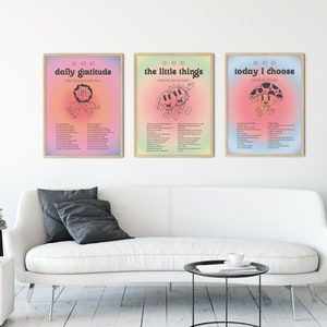Retro Wall Print Set of 3, Wall Prints Trendy, Groovy 70s Poster Set ...
