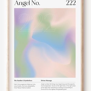 Angel Numbers Aura Poster Set of 9, Aura Wall Art, Aura Poster Print ...