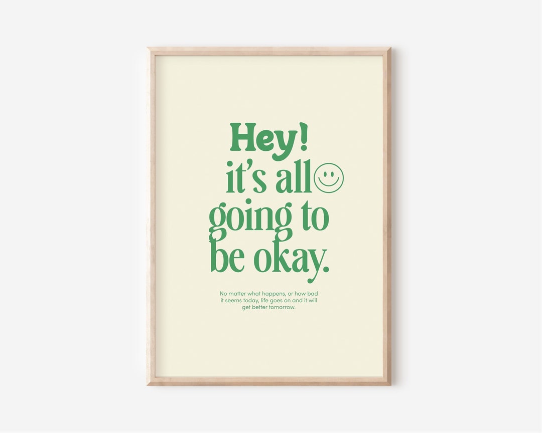 Retro Wall Art Print, Retro Quote Print, Room Decor Aesthetic, Retro ...