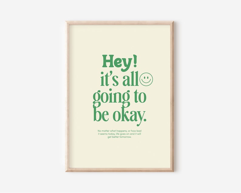 Retro Wall Art Print Retro Quote Print Room Decor Aesthetic - Etsy