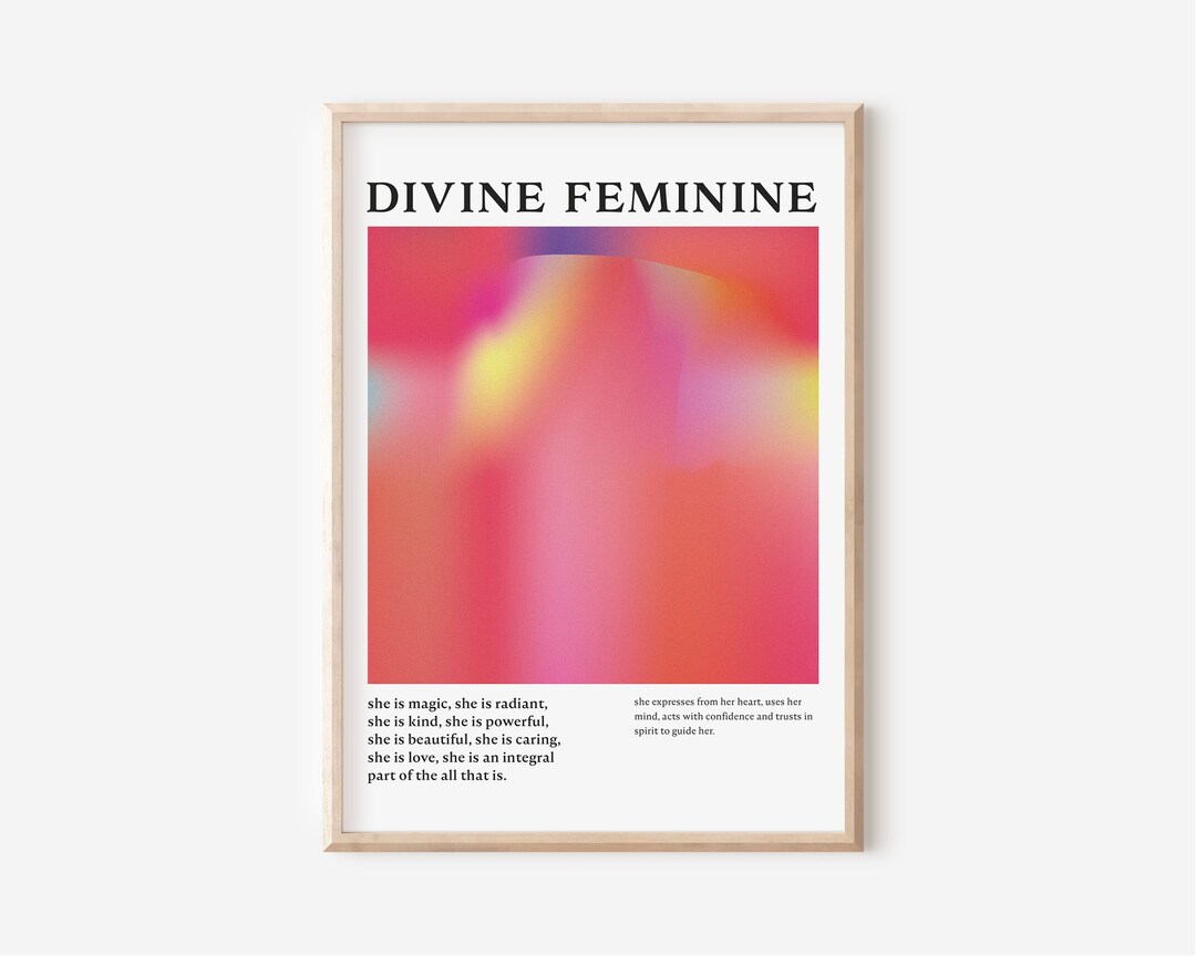 DIVINE FEMININE GRADIENT Art Print, Divine Feminine Art, Spiritual Wall ...