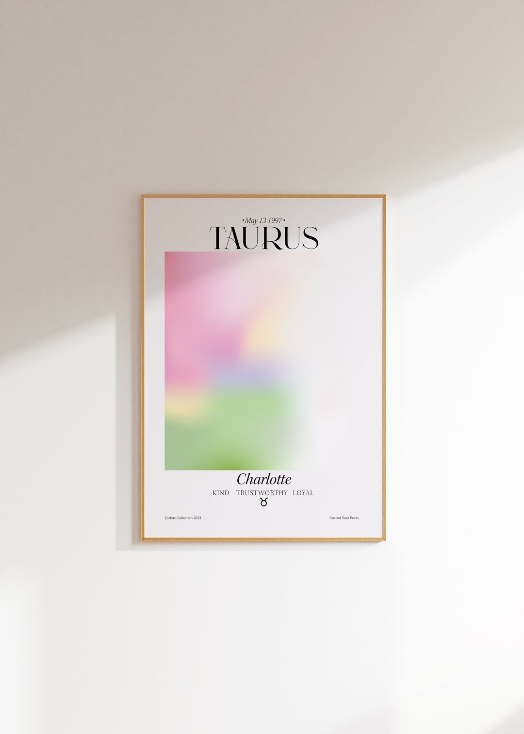 Taurus Gift, Taurus Print Poster, Taurus Wall Art, Taurus Decor, Aura ...