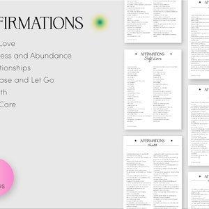 MANIFESTATION JOURNAL PRINTABLE, Affirmation Journal, Law of Attraction ...