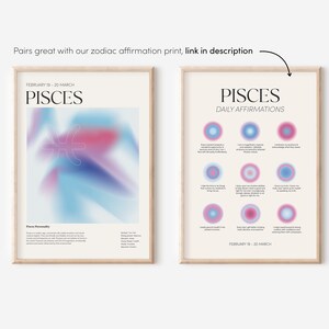 Pisces Wall Art Print, Pisces Gifts, Pisces Zodiac Poster, Pisces ...