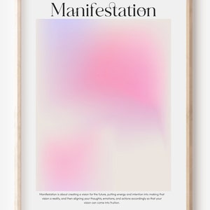 Aura Poster Prints, Aura Poster Print, Spiritual Hot Pink Trendy Wall ...