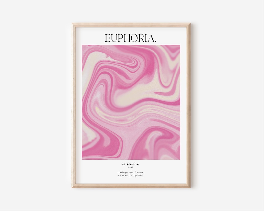 Retro Pink Wall Art Print Poster, Wall Art Prints Trendy, Dorm Decor ...