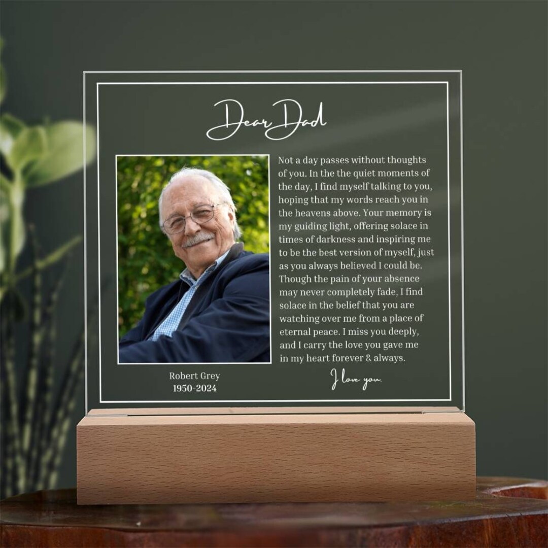 Loss of Dad Gift, Loss of Father Memorial Plaque, Father Remembrance ...