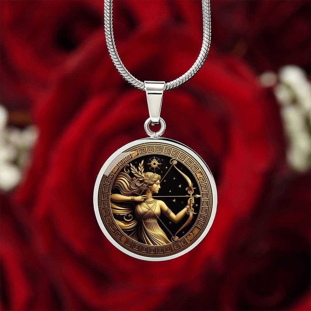 Personalized Artemis Pendant, Goddess of Hunt Necklace, Greek Artemis ...