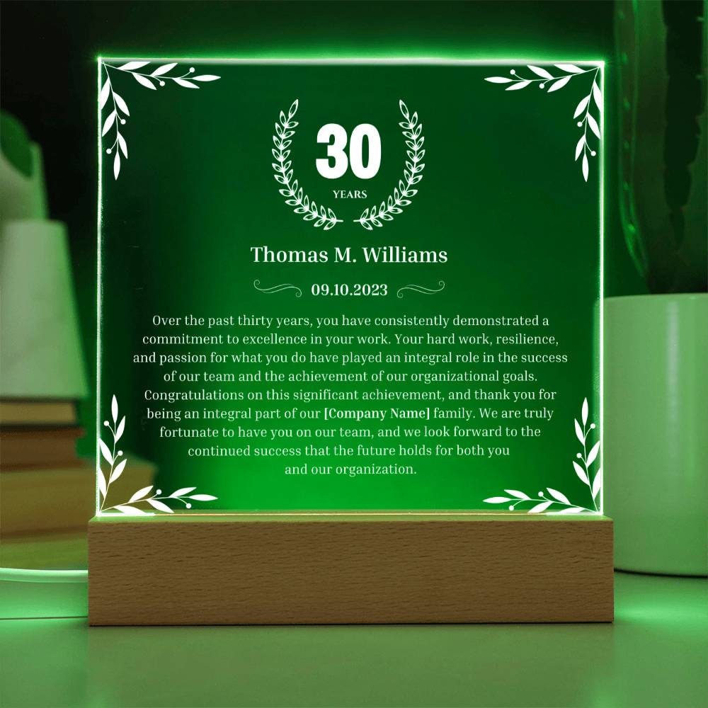 30th Work Anniversary Appreciation Employee Gift 30 Years of - Etsy UK