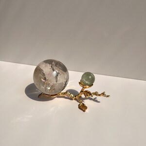 Yellow Gold Double Spheres Elegant Tree Branch Sphere Stand Decor - Etsy