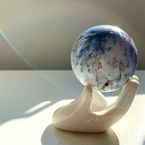 Small Crystal Sphere Stand - Etsy